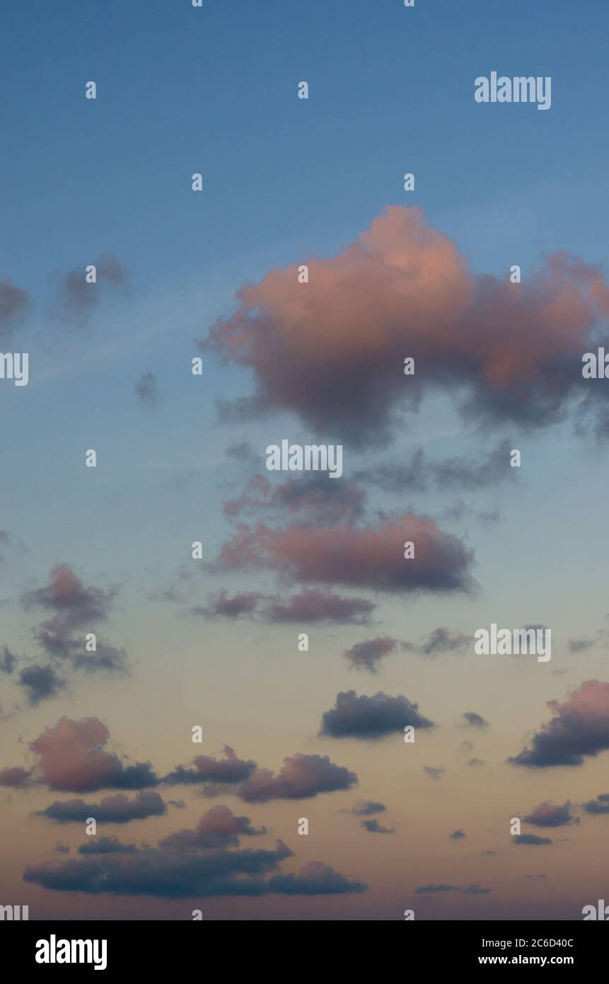 Cloudscape of Sunset Time on the Summer Season Stock Photo - Alamy