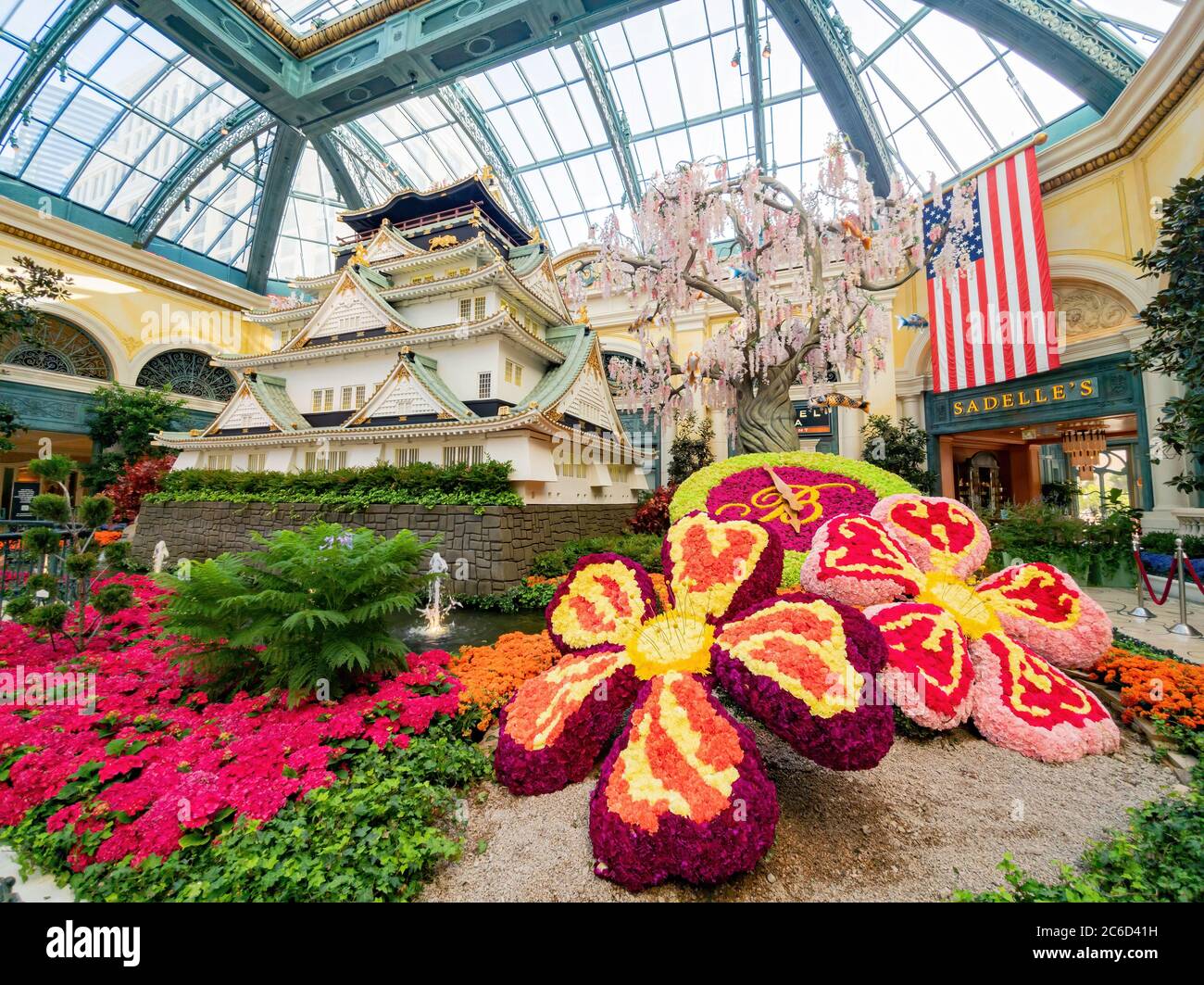 Las Vegas, JUN 30, 2020 -Interior view of the Bellagio Conservatory ...