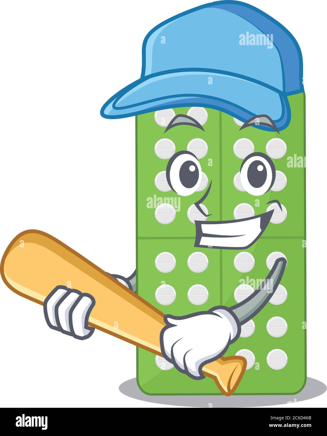 Cool medicine pills caricature picture design playing baseball Stock ...