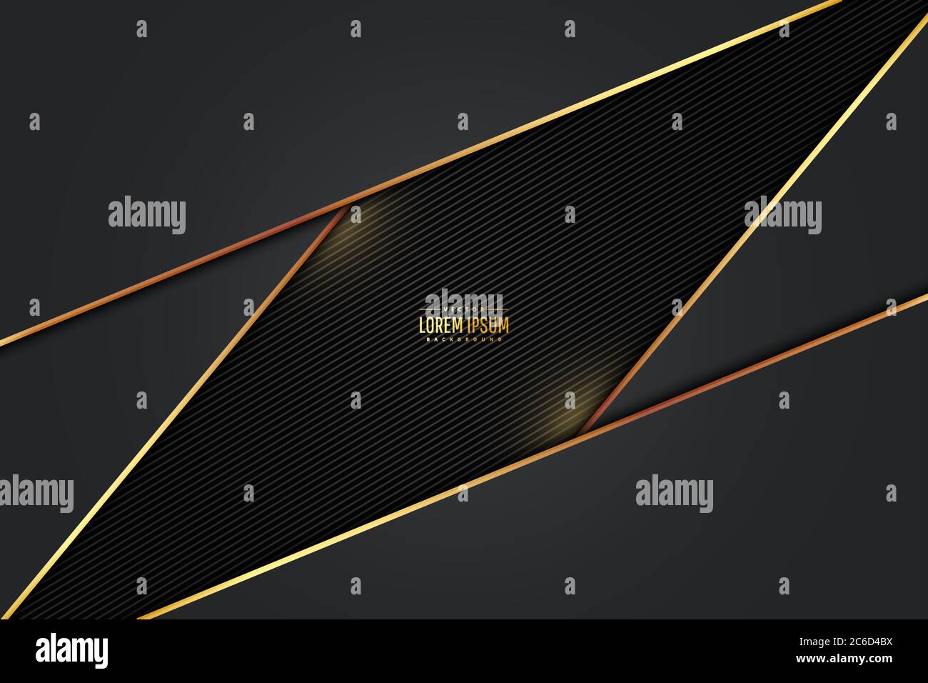 Metallic background.Gray and gold with glow light.Dark space metal ...