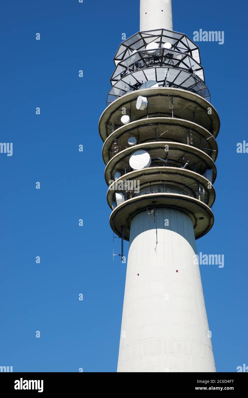 Telecommunications tower in Black Forest, Germany Stock Photo - Alamy