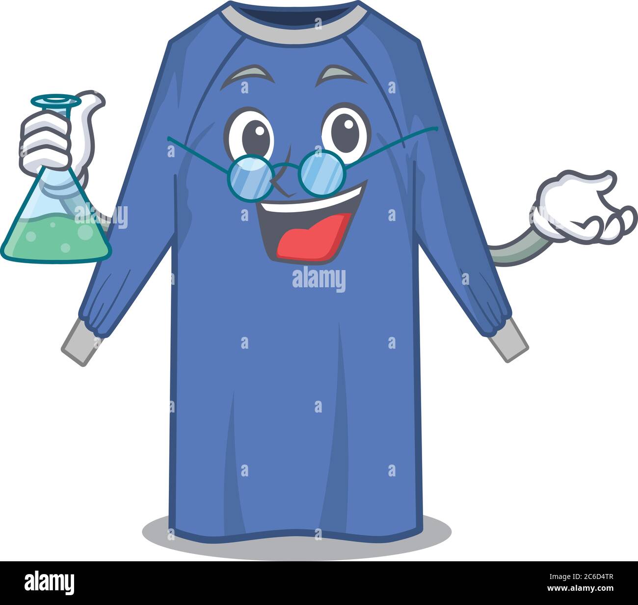 caricature character of disposable clothes smart Professor working on a ...