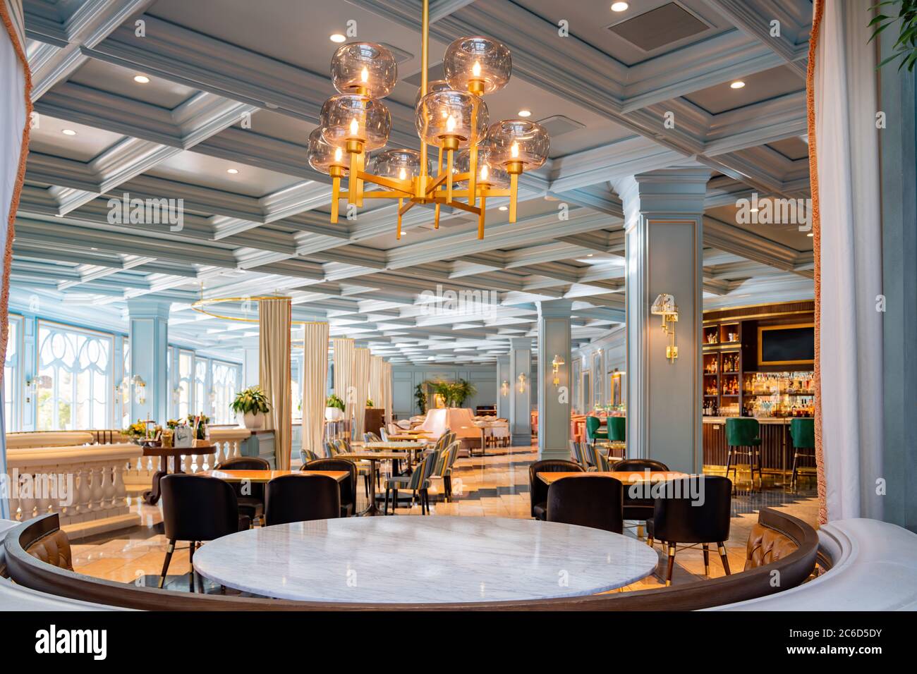 Las Vegas, JUN 30, 2020 -Interior view of the Bellagio Conservatory ...