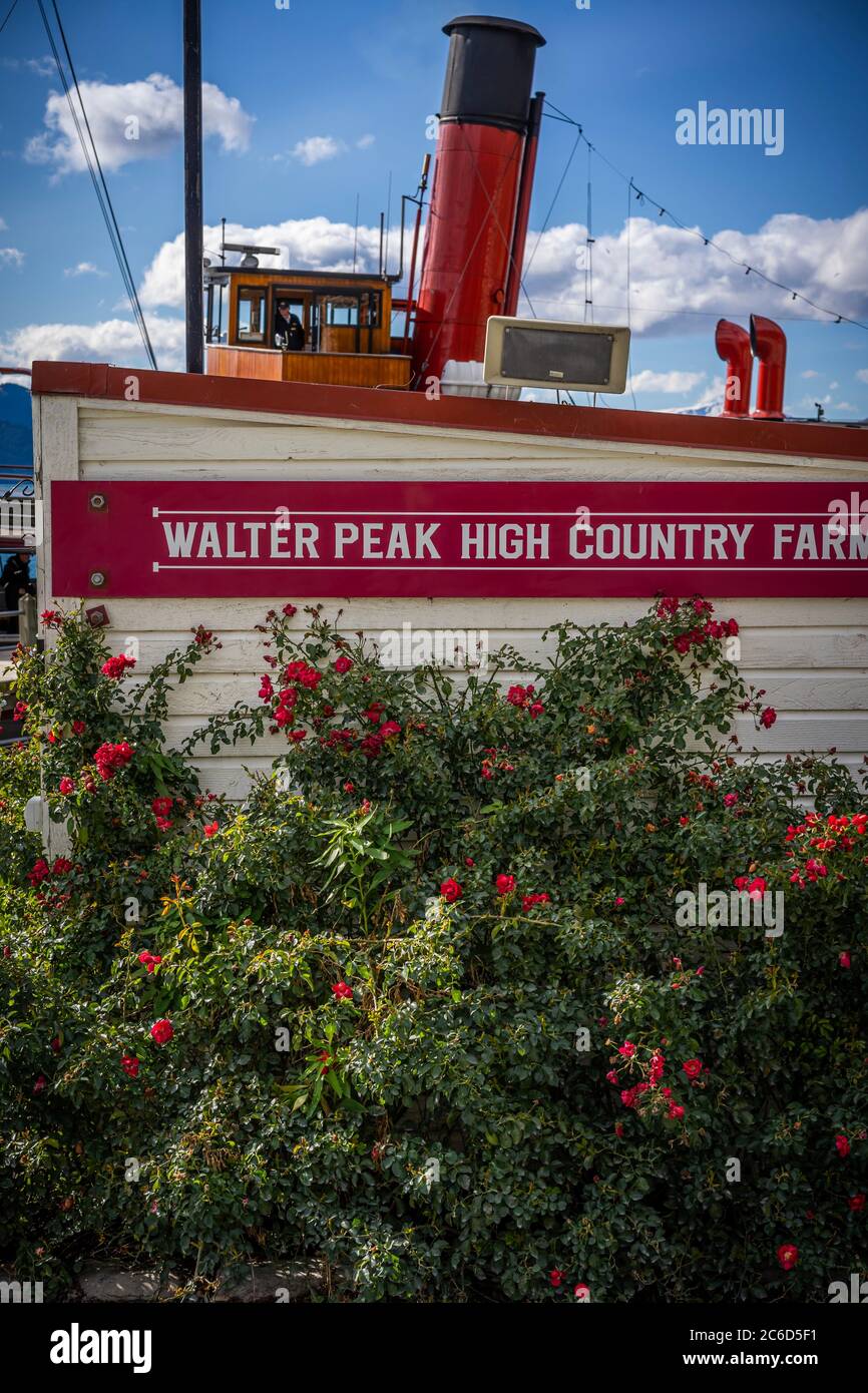 Signage of Walter Peak High Country Farm, New Zealand Stock Photo - Alamy