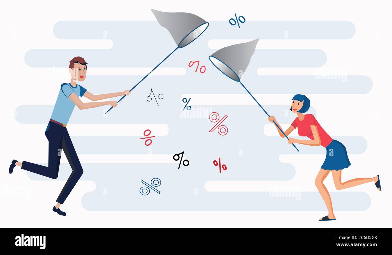 Cartoon illustration man catching woman hi-res stock photography and ...