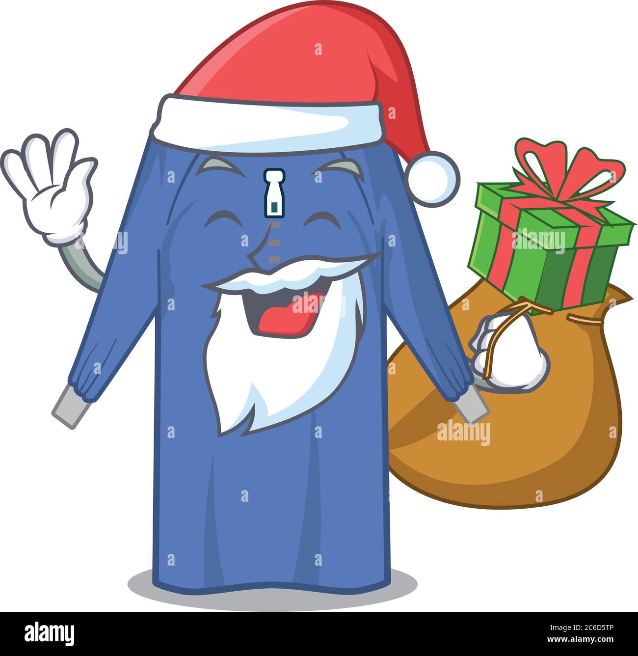 Cartoon design of disposable clothes Santa having Christmas gift Stock ... Cartoon design of disposable clothes Santa having Christmas gift Stock ...