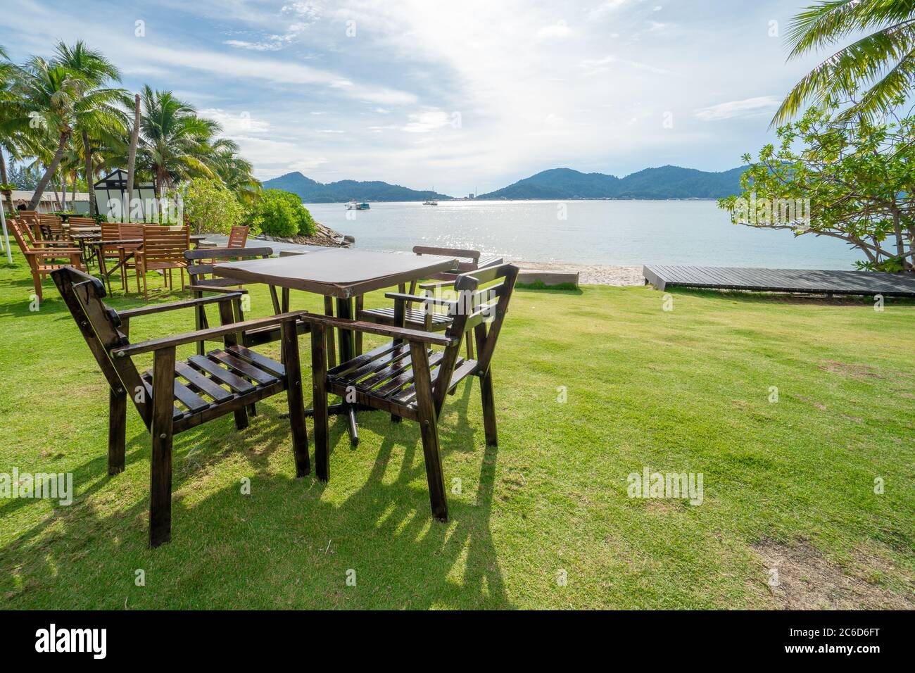 Beach and landscape view of Lumut Beach in Malaysia. Holidays Concept ...
