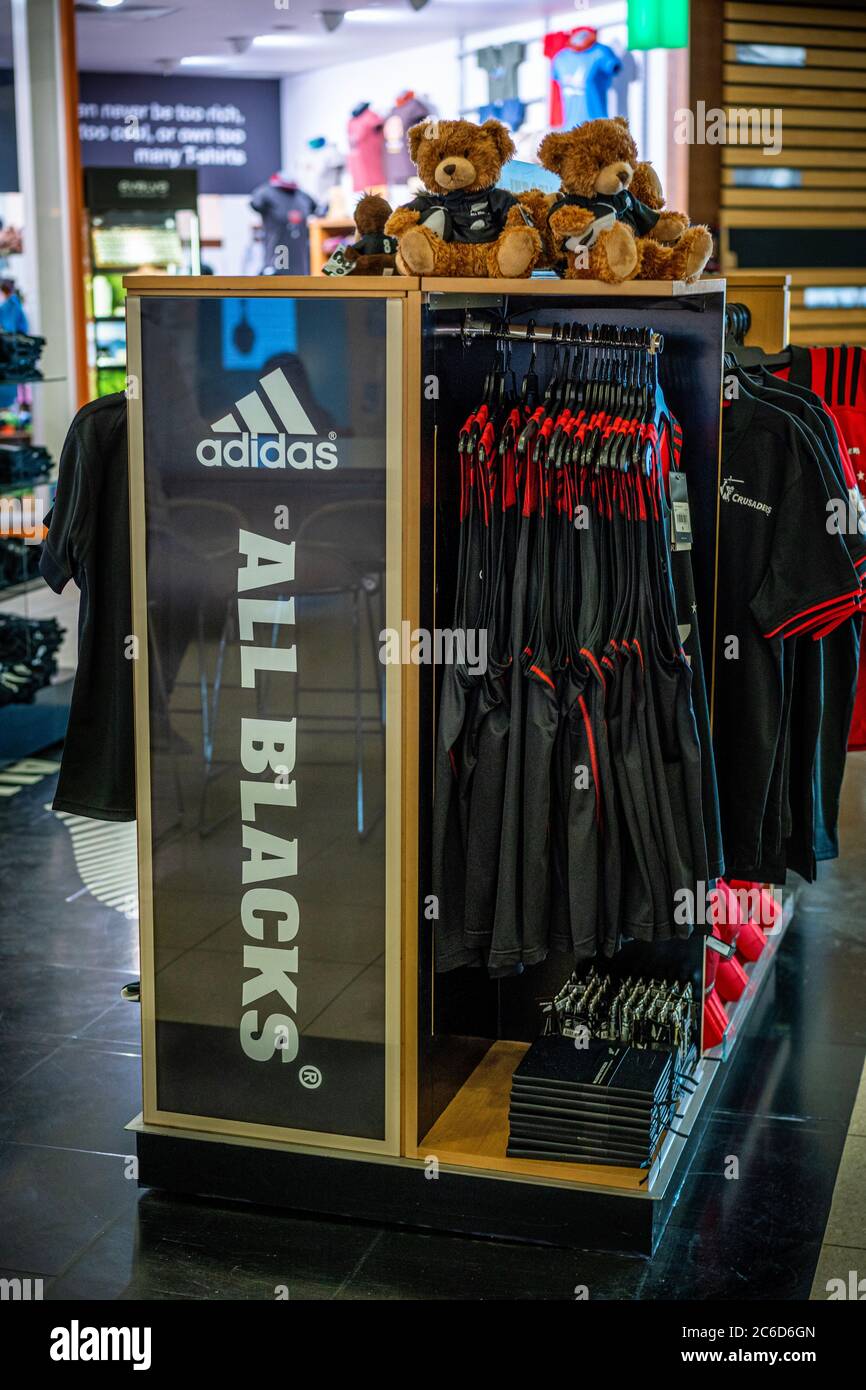 Variety of New Zealand All Black jersey and merchandises Stock Photo ...