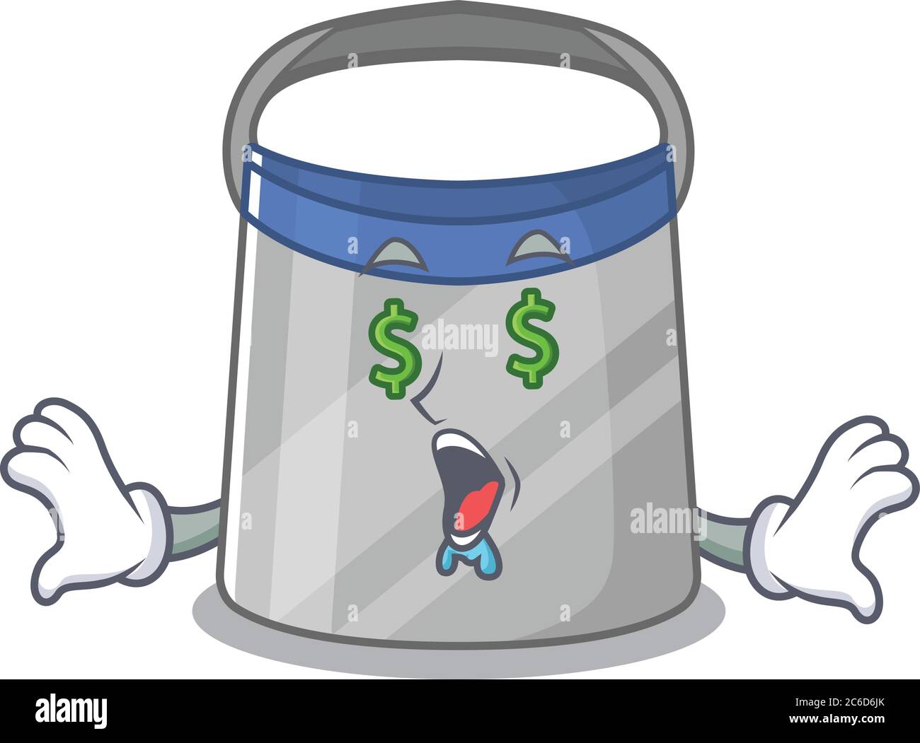 wealthy cartoon character concept of face shield with money eyes Stock ...