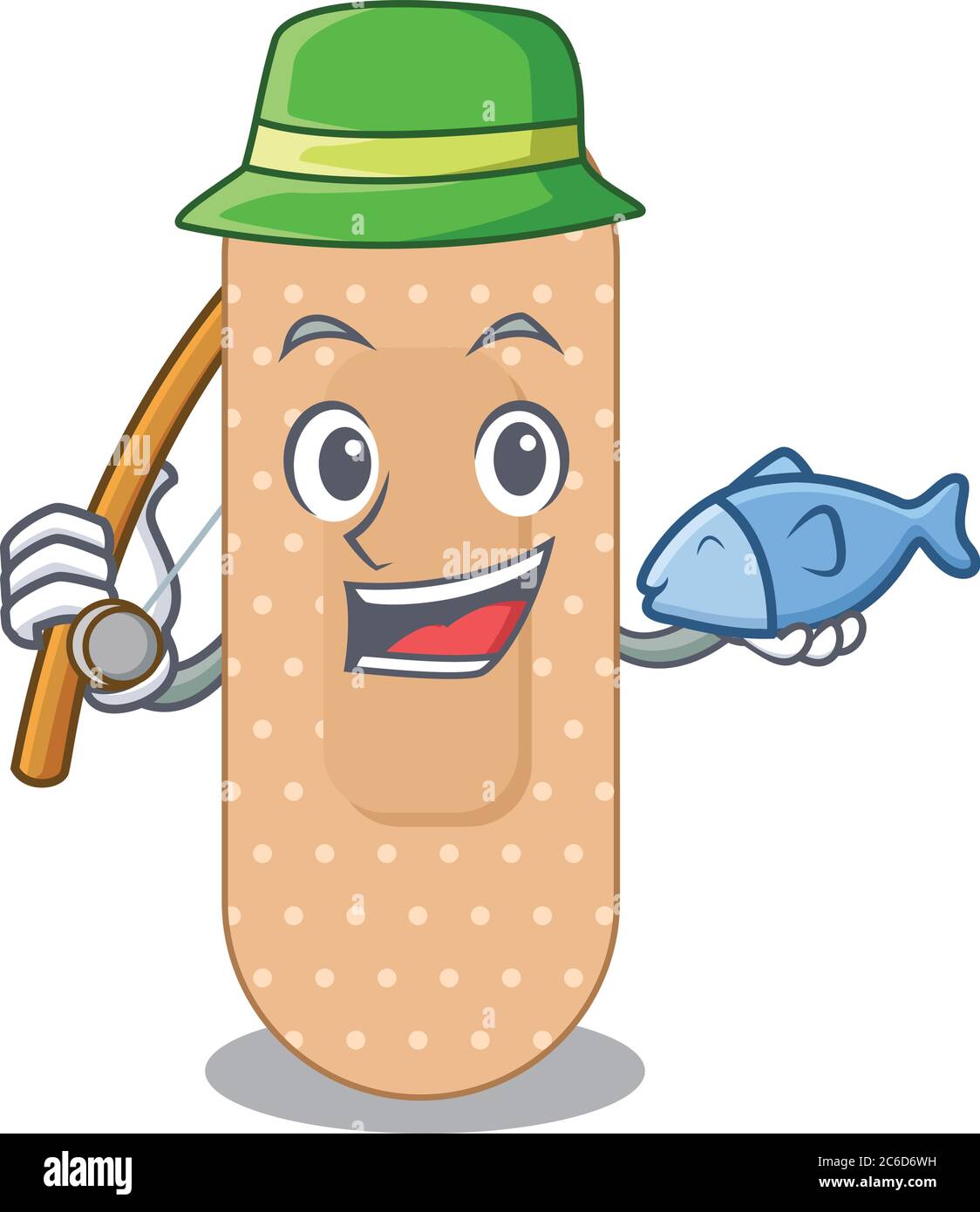 Cartoon design style of standard bandage ready goes to fishing Stock ...