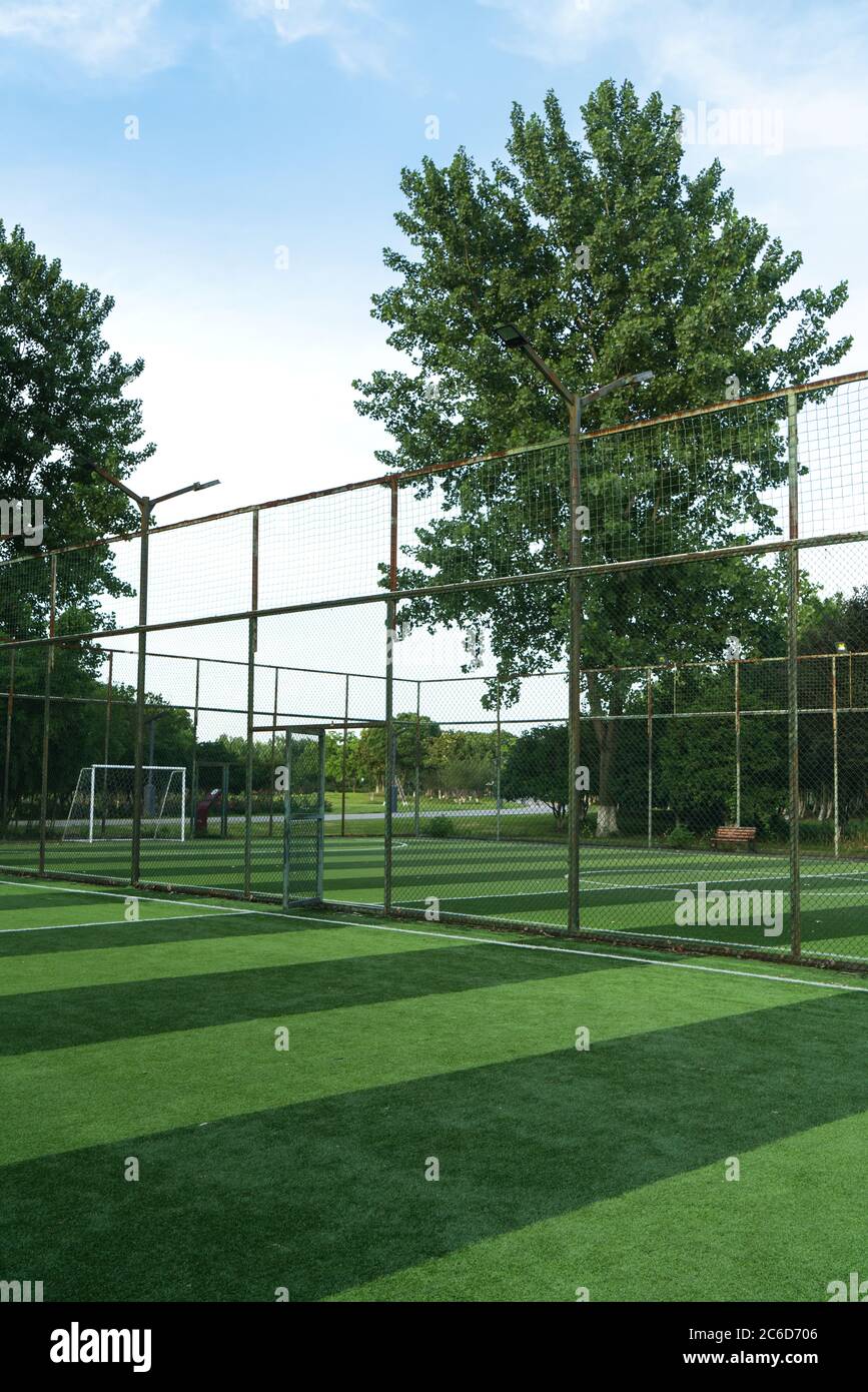 The football field in a public park. Photo in Suzhou, China Stock Photo ...