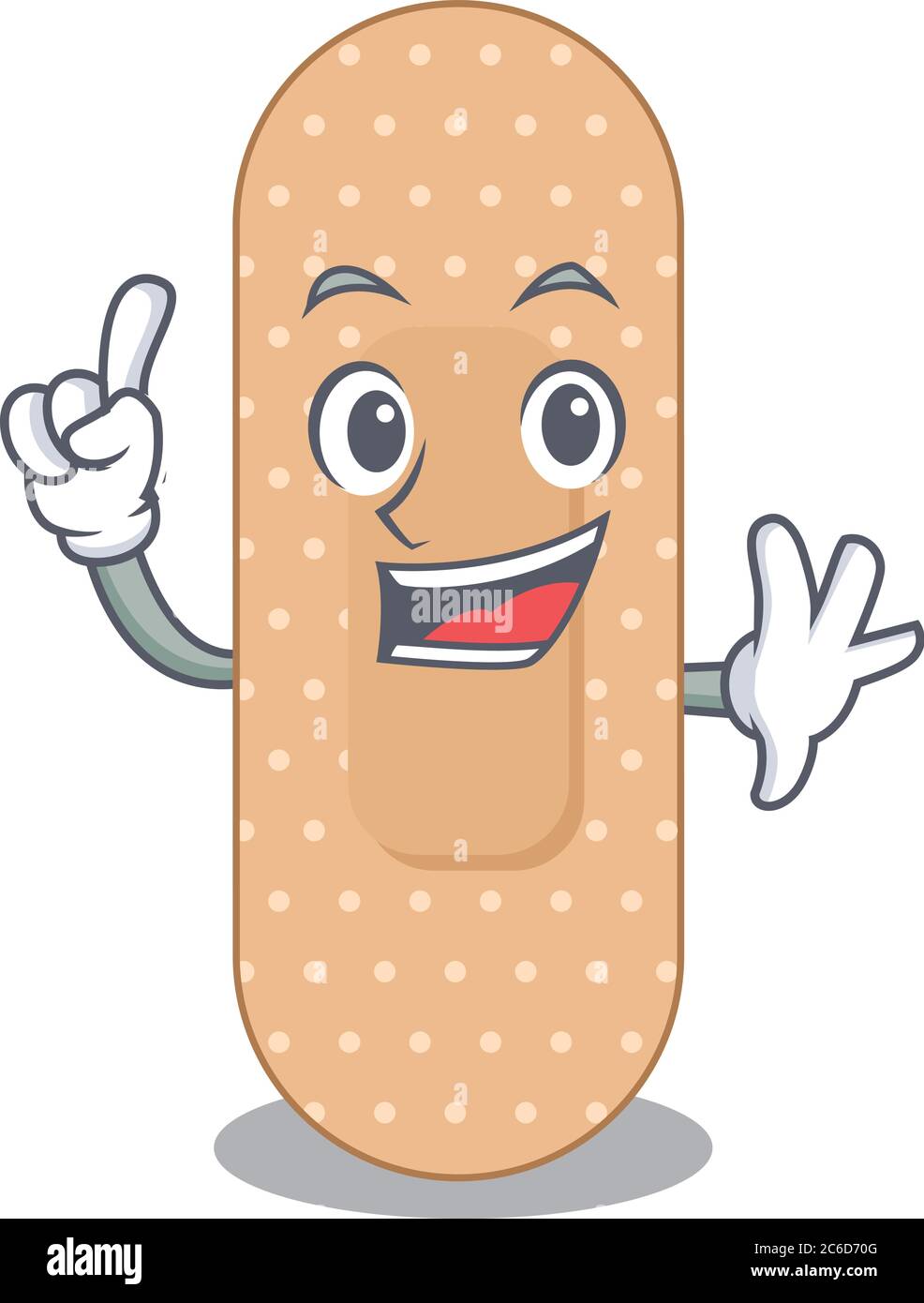 Standard bandage caricature design style with one finger pose Stock ...