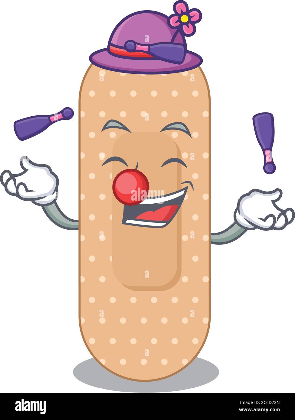 A standard bandage cartoon design style love playing juggling Stock ...