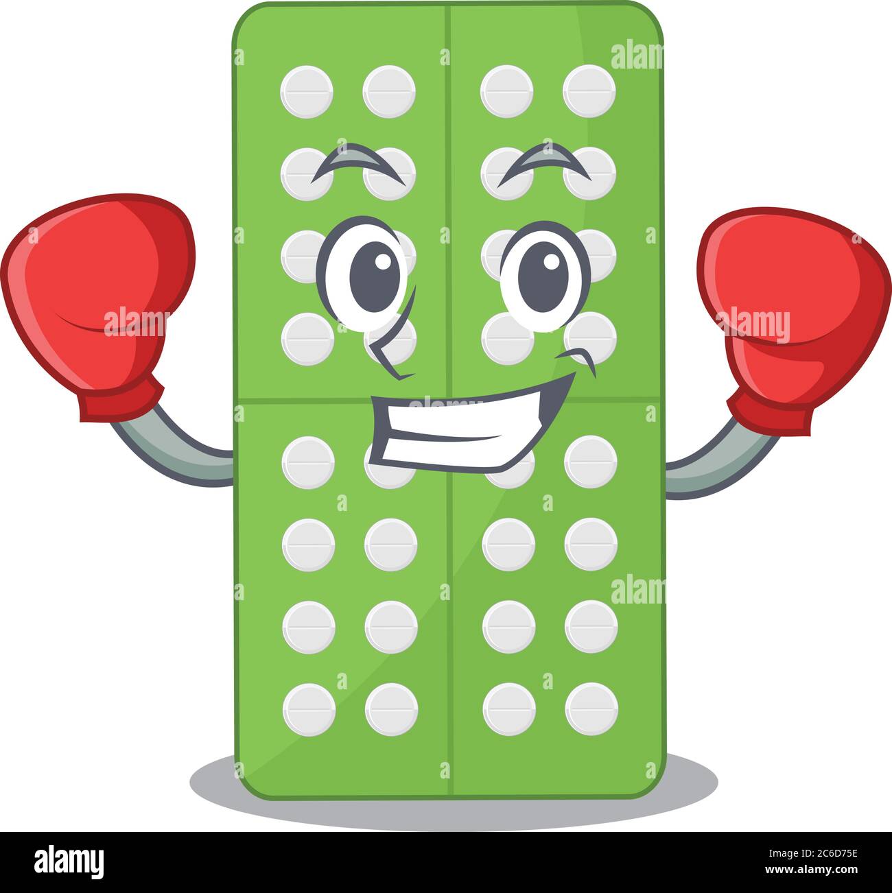 Medicine pills Caricature character design as a champion of boxing ...