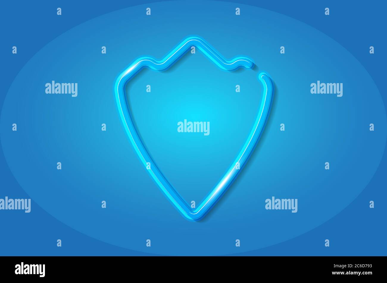 Triangular shaped shield glowing 3D symbol, card template. Realistic ...