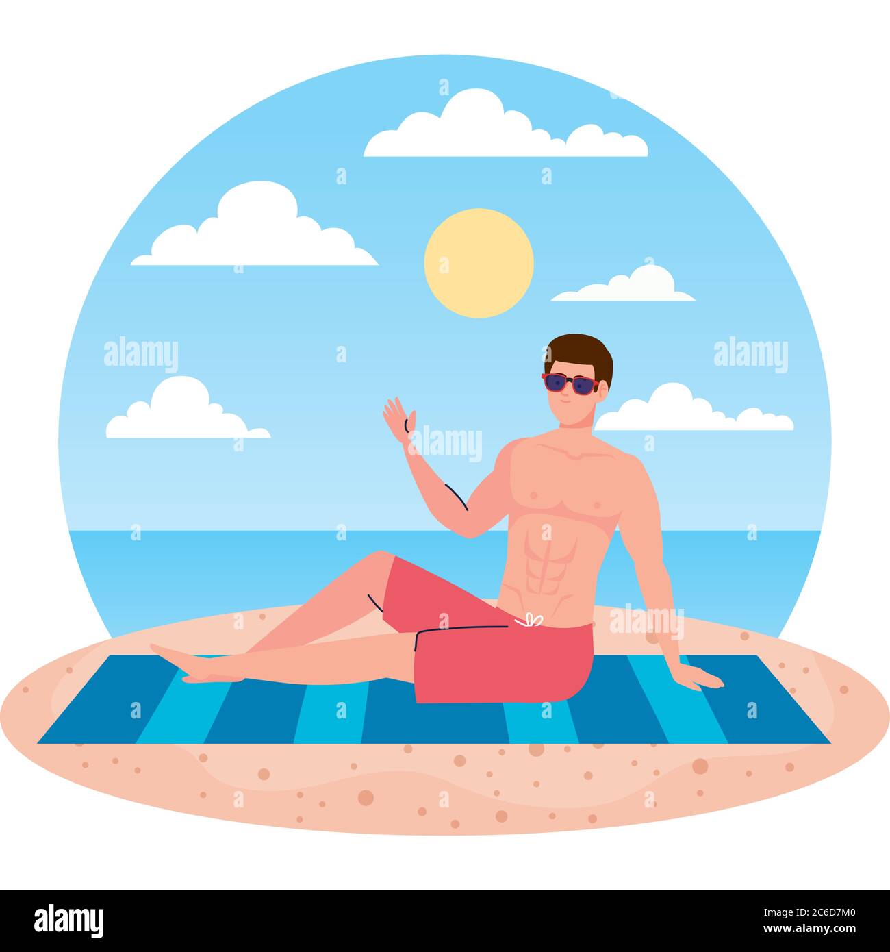 Cute tanning Stock Vector Images - Alamy