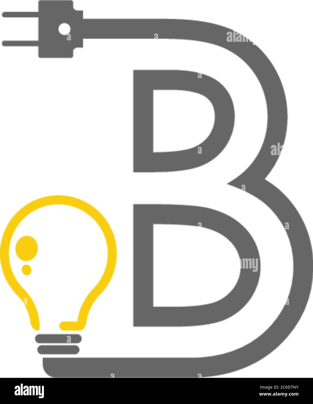 Letter B and lamp, bulp logotype combination design concept Stock ...