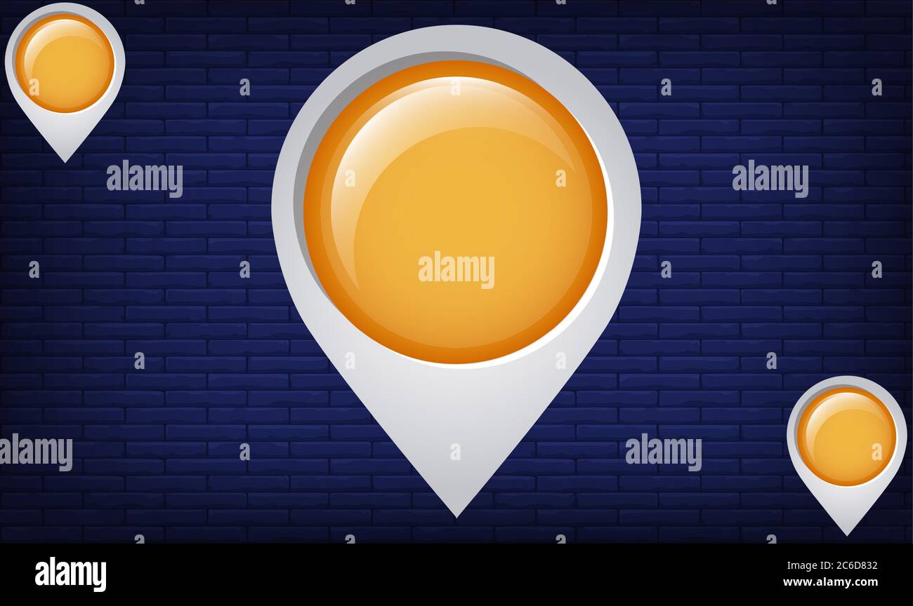 Location tags on abstract brick background Stock Vector Image & Art - Alamy