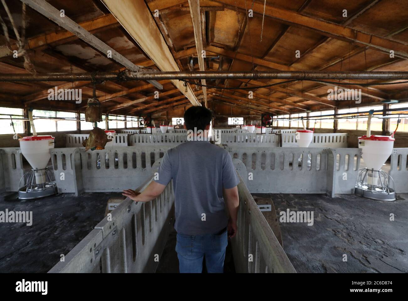 09th July, 2020. Empty pig farm A pig farm in Cheorwon, 88 kilometers ...