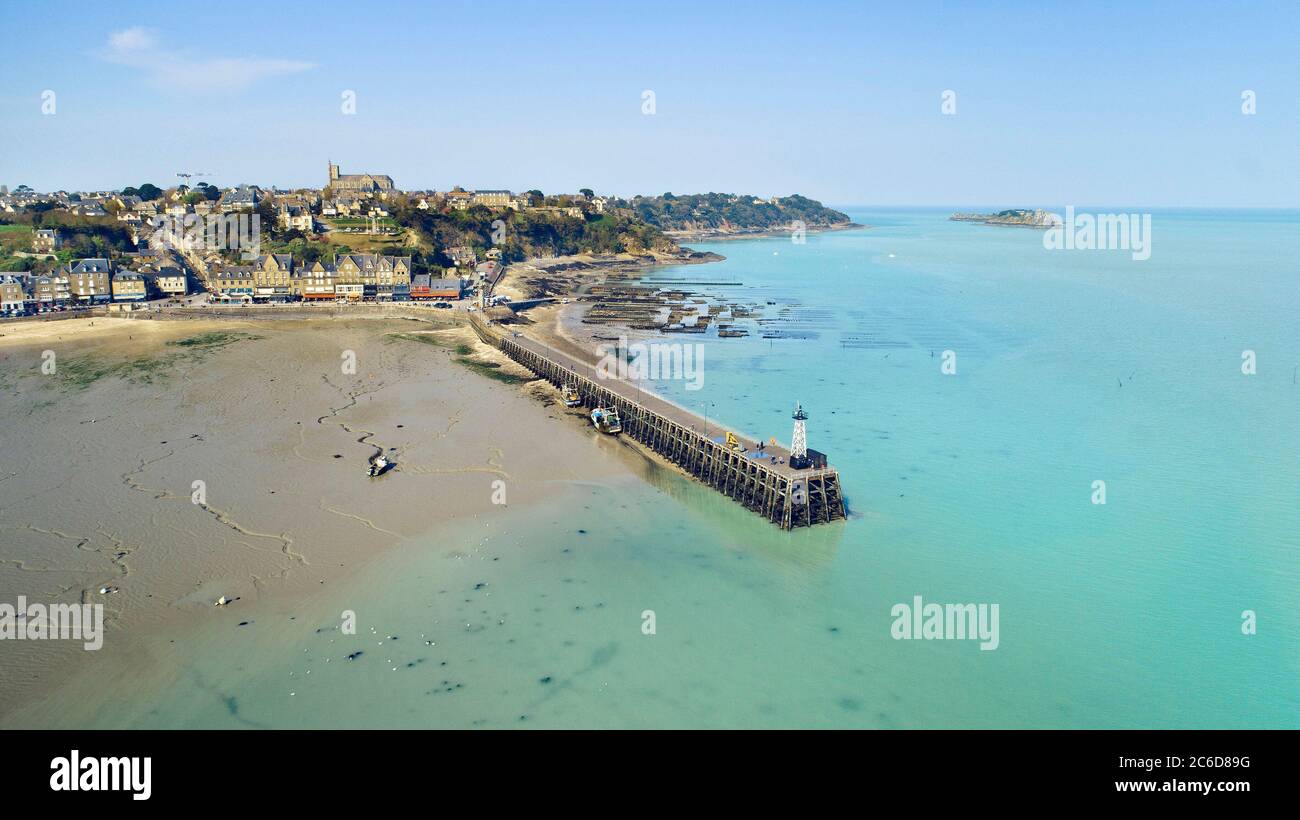 Aerial view of Cancale (Brittany, north-western France). Overview of ... Aerial view of Cancale (Brittany, north-western France). Overview of ...
