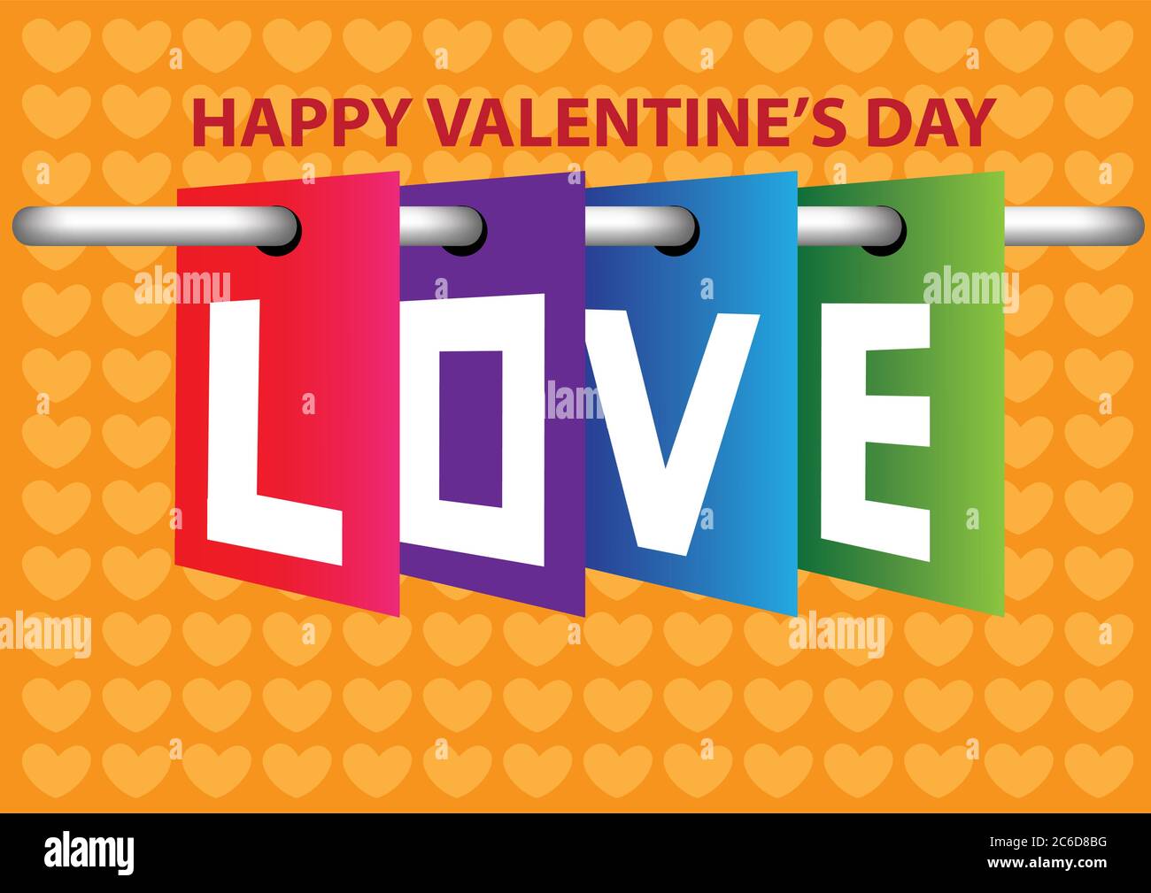 Message of Love hanging in the air. Best for valentine's day. Vector ...