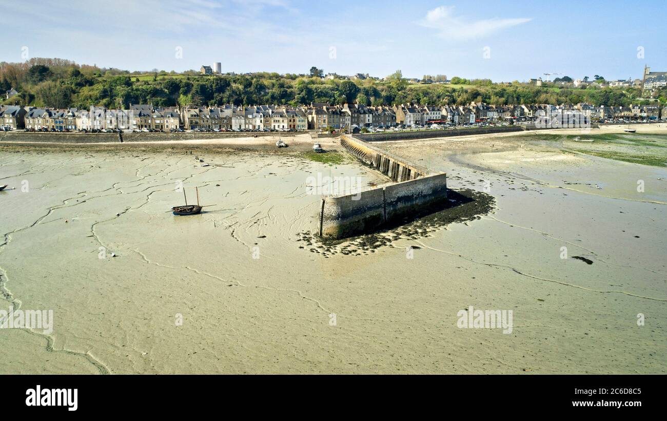 Aerial view of Cancale (Brittany, north-western France). Overview of ... Aerial view of Cancale (Brittany, north-western France). Overview of ...