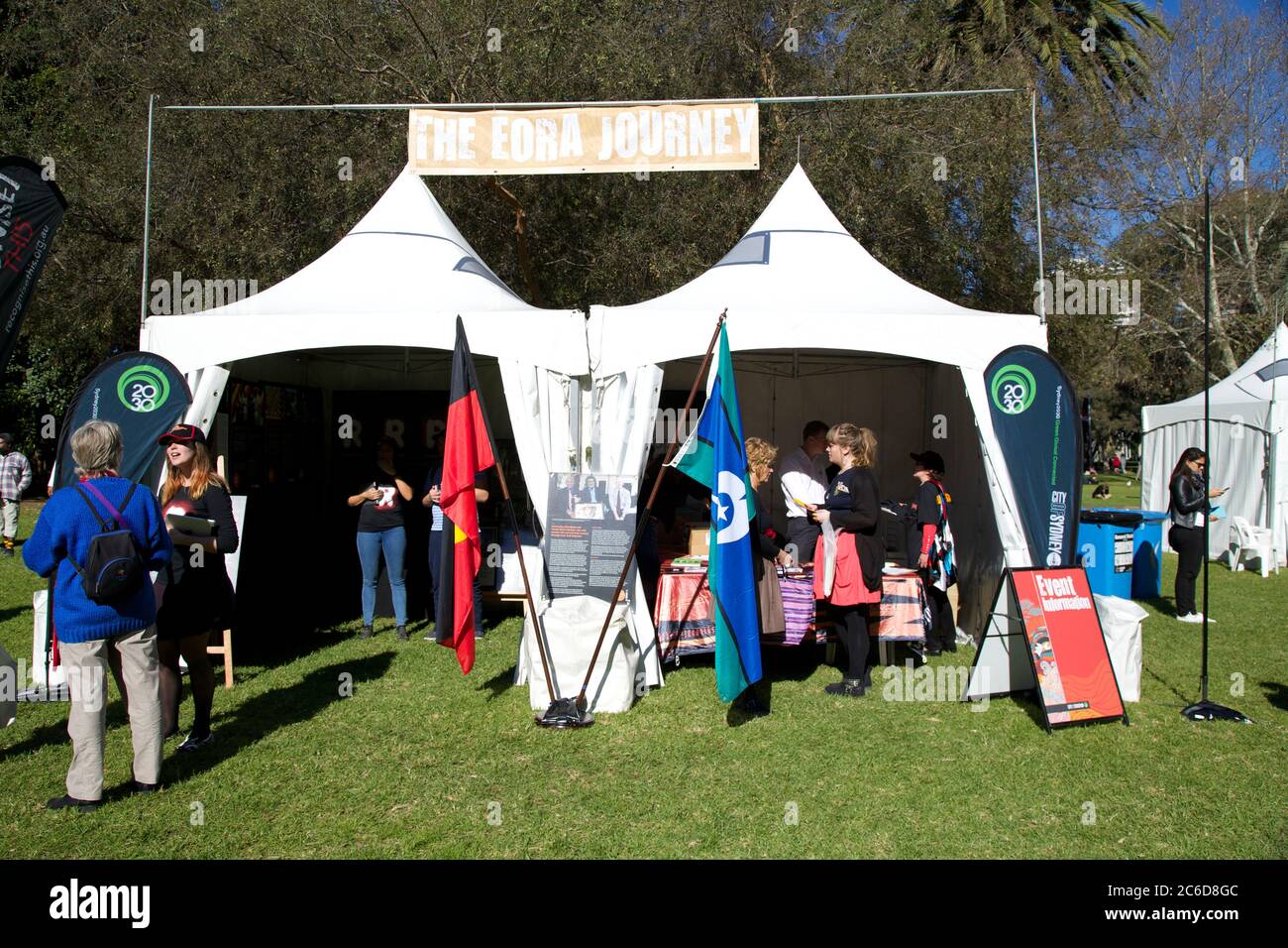 The Eora Journey tent at the NAIDOC in the city event at Hyde Park ...