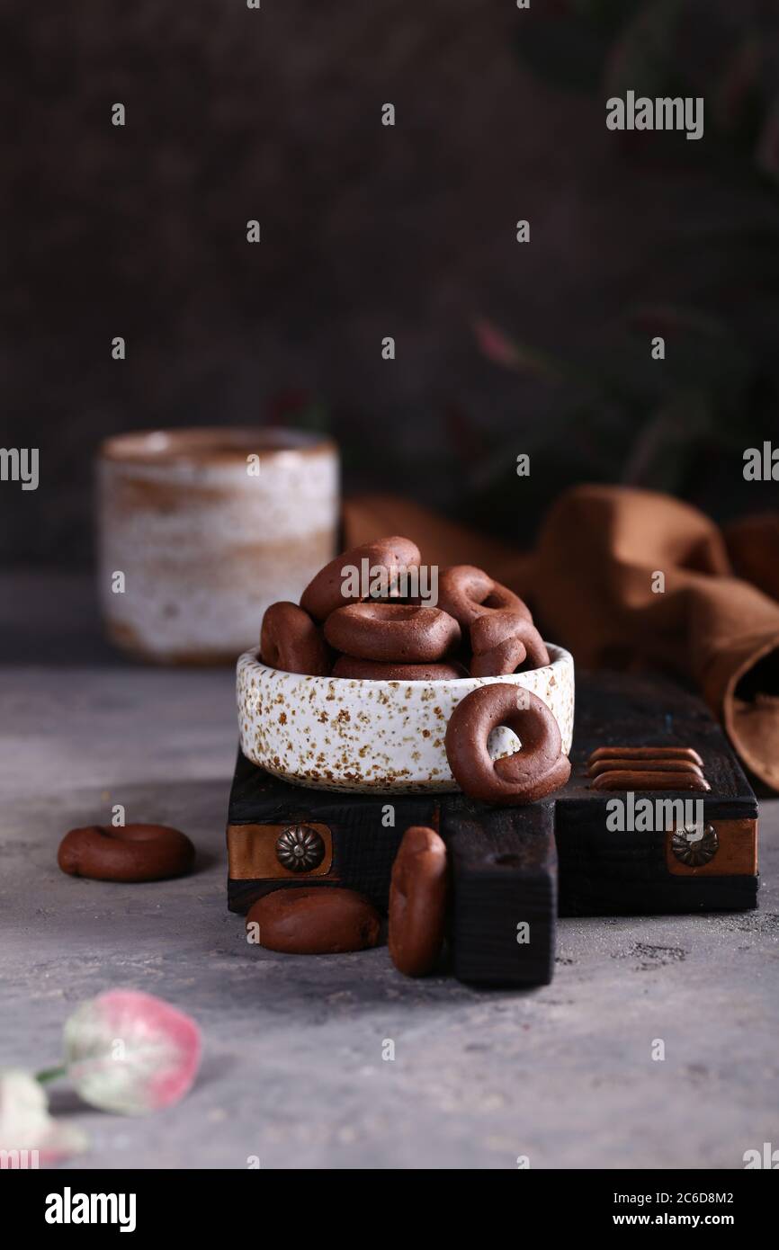 italian drying taralli cookies Stock Photo - Alamy