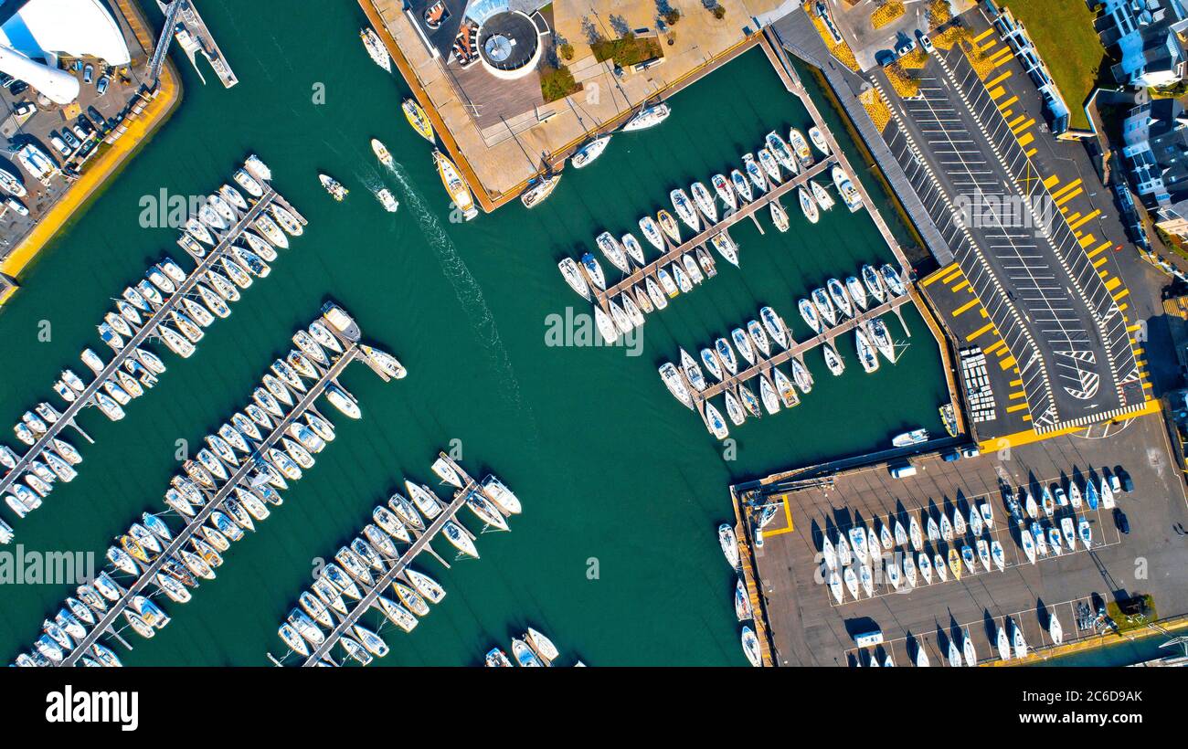 Aerial View of Le Crouesty harbour in Arzon (Brittany, north-western ...
