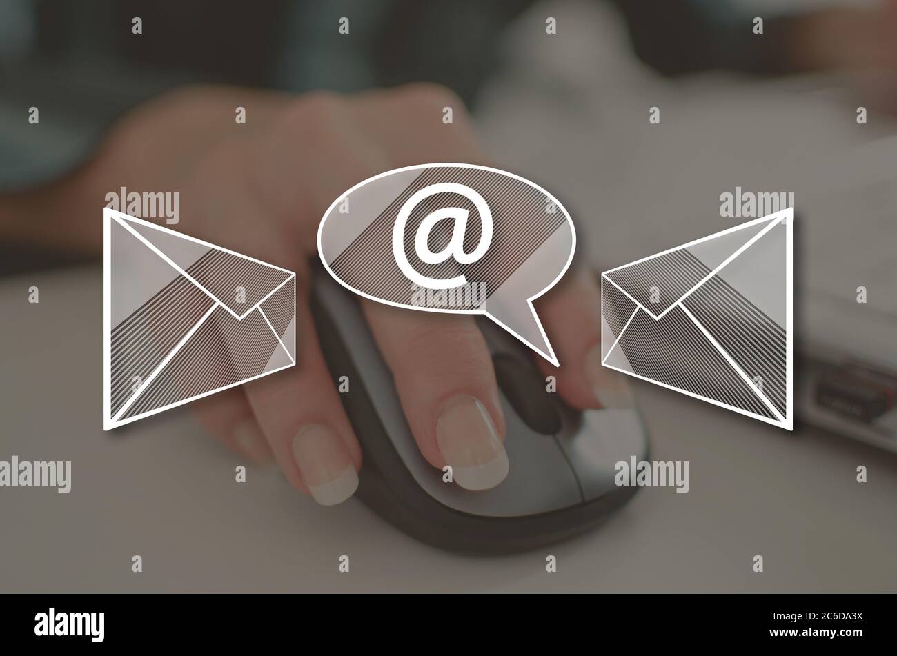 Email concept illustrated by a picture on background Stock Photo - Alamy
