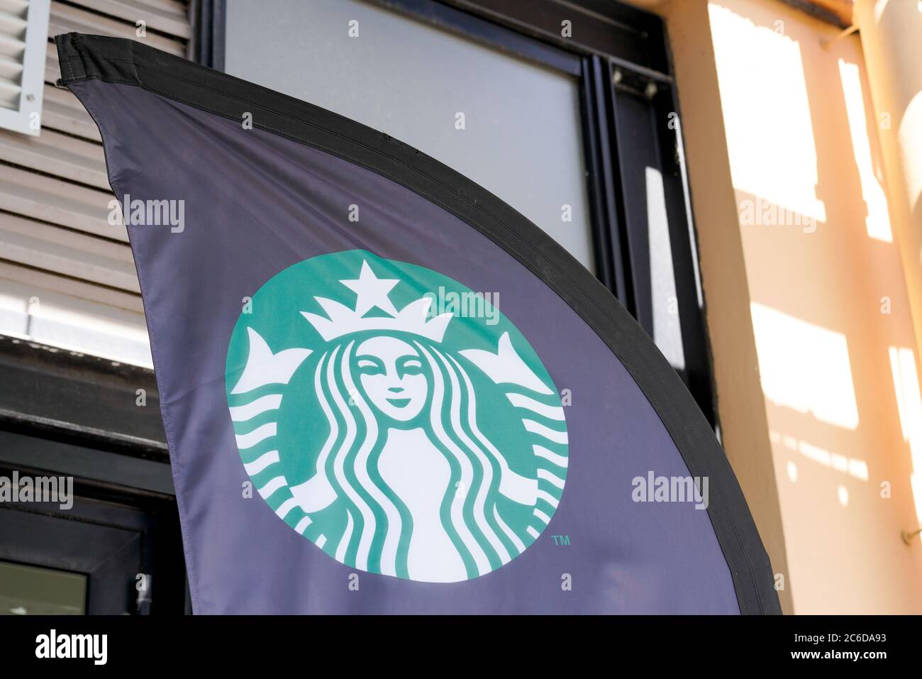 Bordeaux , Aquitaine / France - 07 07 2020 : starbucks logo round sign ...