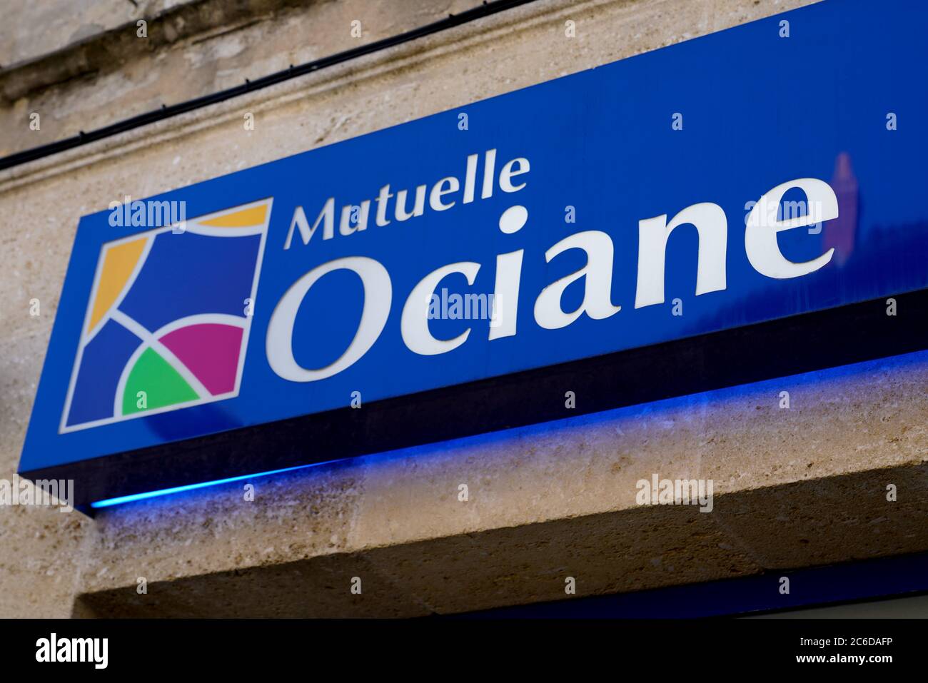 Bordeaux , Aquitaine / France - 07 07 2020 : Mutuelle Ociane part of ...