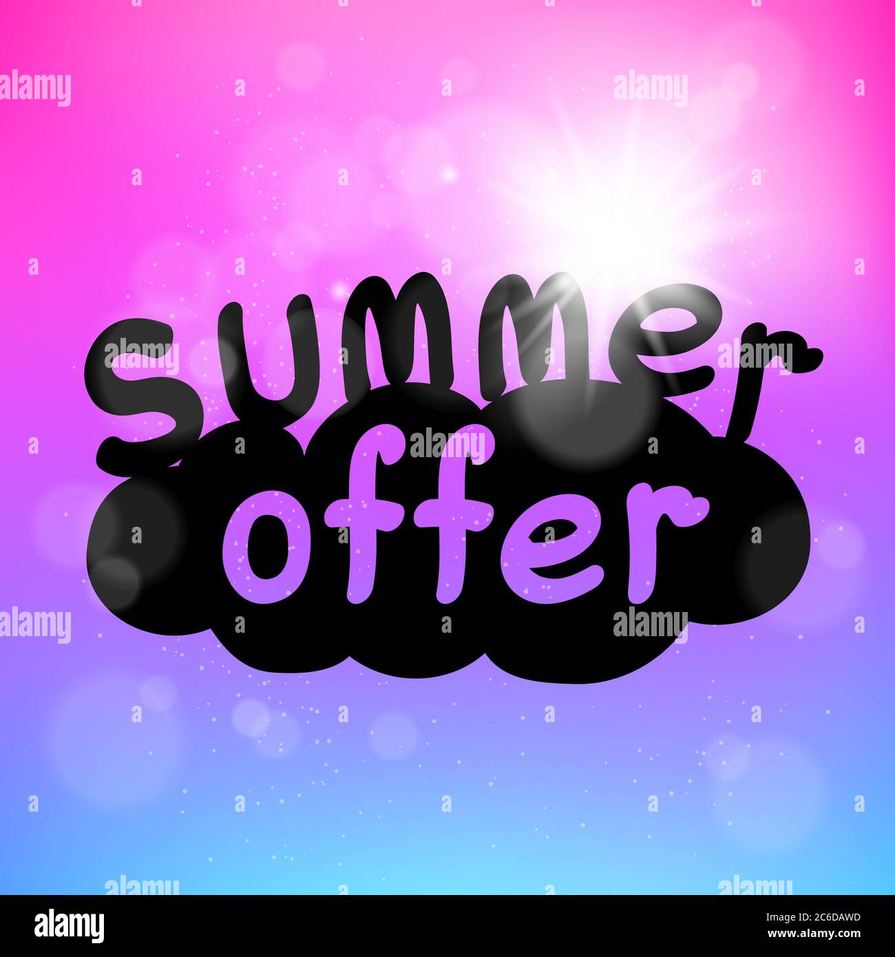 summer offer sale black template Stock Vector Image & Art - Alamy