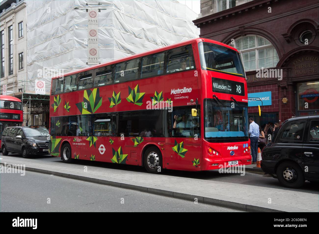A BYD all Electric powered bus operated by Metroline passes the ...