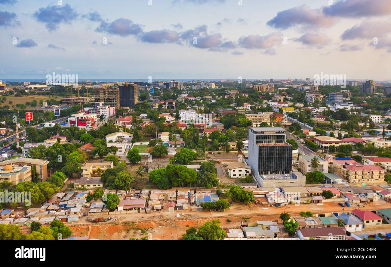 ACCRA,GHANA/MAY 1,2018: The skyview of the city Stock Photo - Alamy