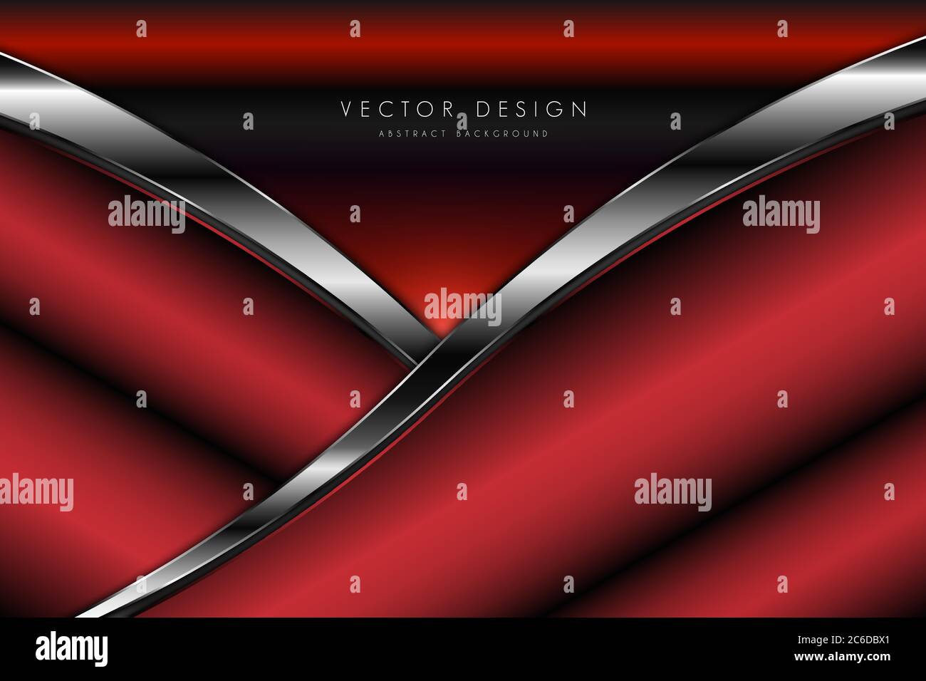 Metallic background.Red and silver with glow light.Metal technology ...