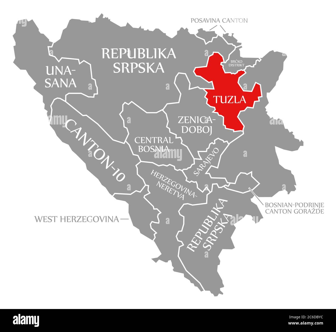 Tuzla map Cut Out Stock Images & Pictures - Alamy