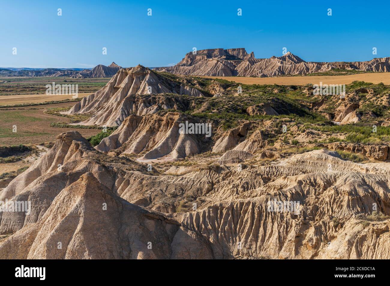 Desert Landscape Bardenas Reales Badlands Navarre Spain Stock Photo desert-landscape-bardenas-reales-badlands-navarre-spain-stock-photo