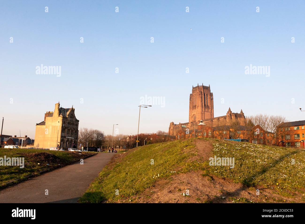 Liverpool Cathedral and the Wedding House, from a rather desolate Crump ...