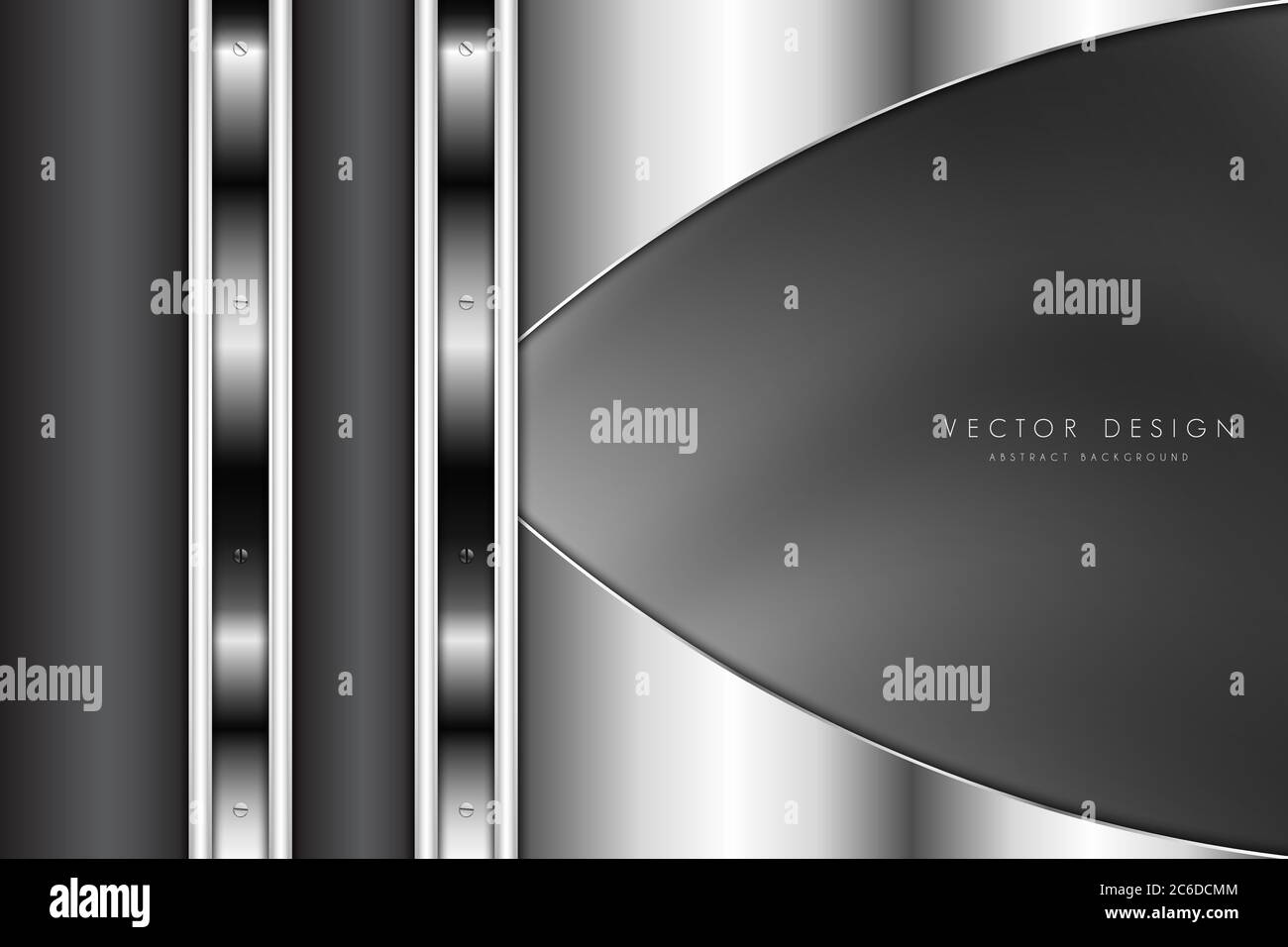 Metallic of gray luxury with silver modern design Stock Vector Image ...