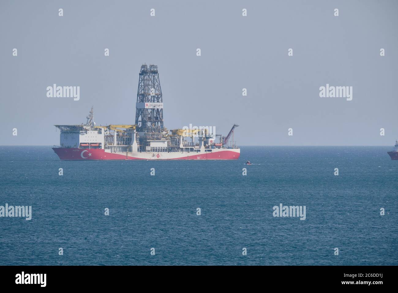 Turkish offshore drilling platform vessel does exploration of mineral ...