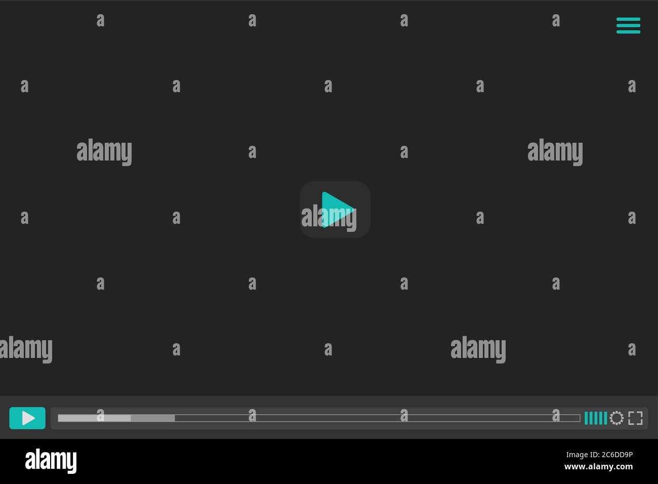 Elegant style Video Player Vector illustration. High quality design ...