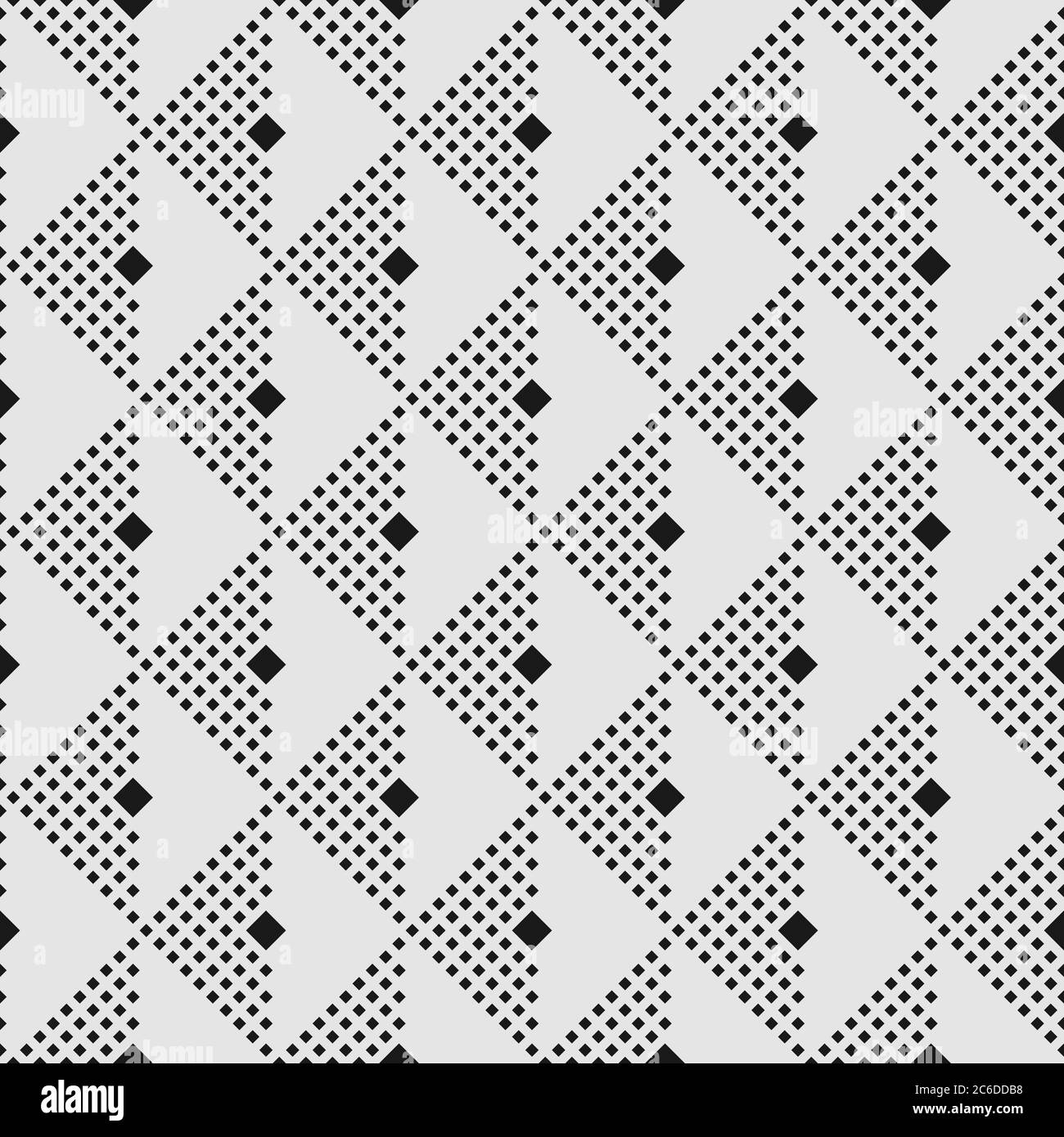 Seamless abstract dotted pattern with shapes of triangles and rhombuses ...