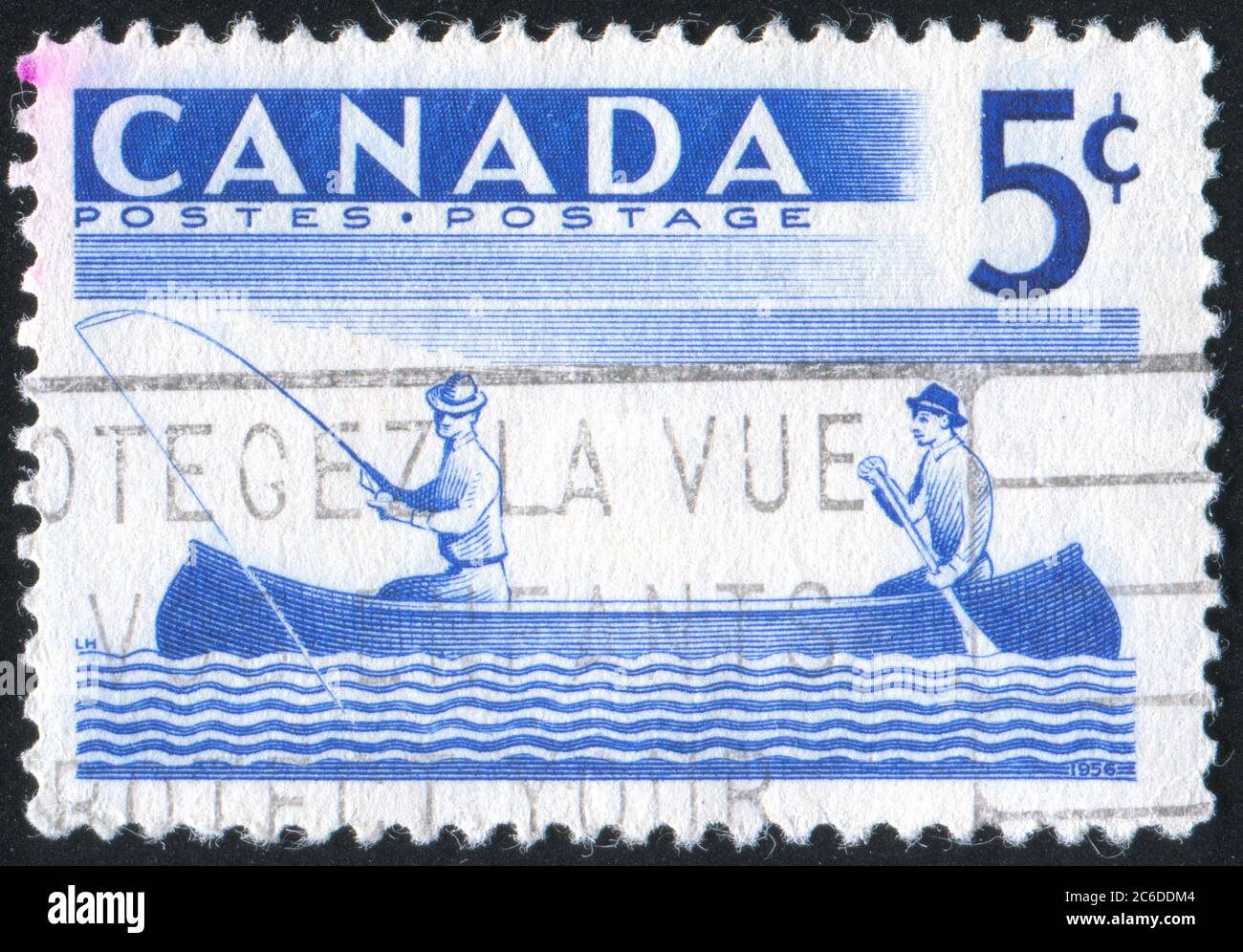 CANADA - CIRCA 1957: stamp printed by Canada, shows Fishing, circa 1957 ...