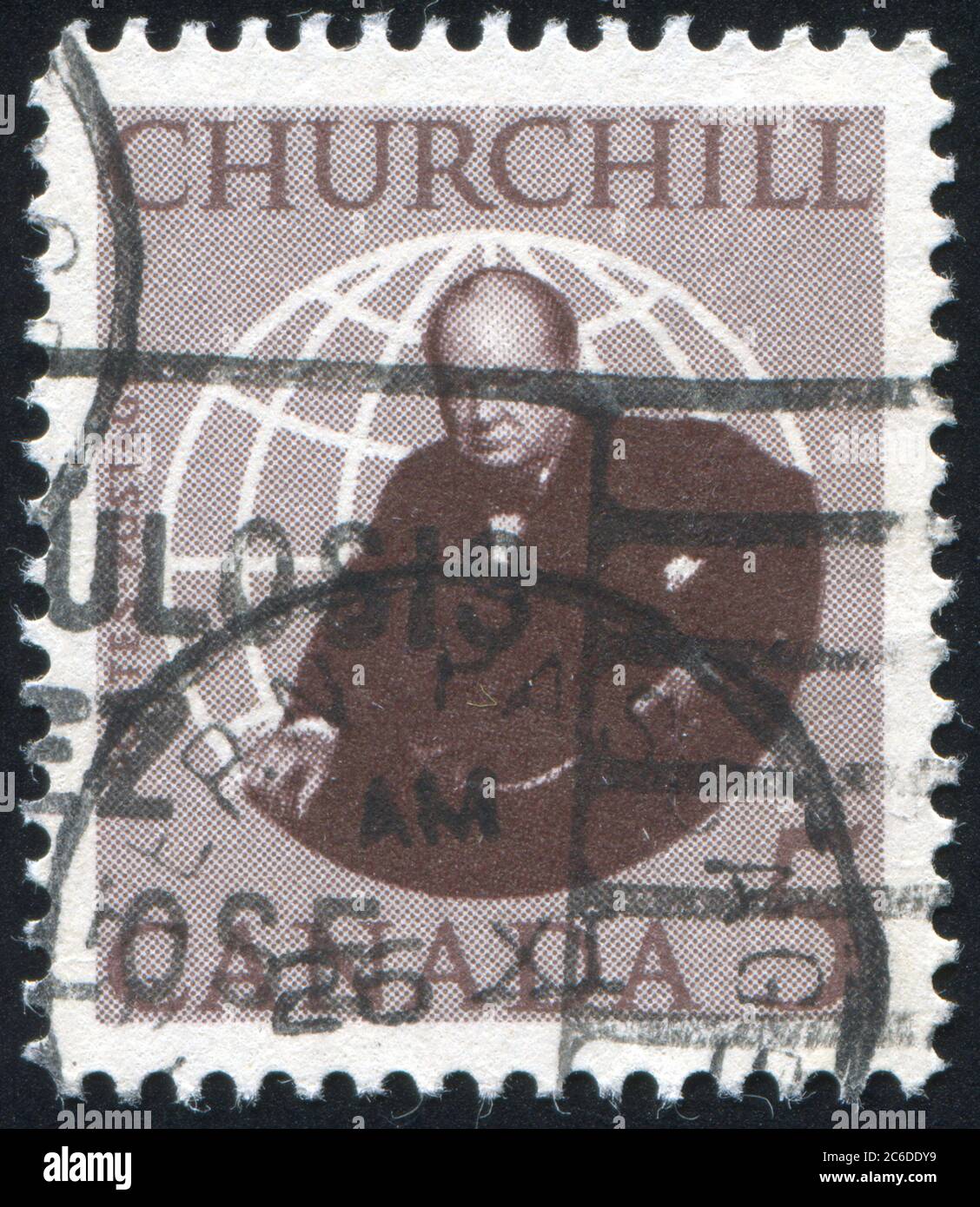 CANADA - CIRCA 1965: stamp printed by Canada, shows Winston Churchill ...