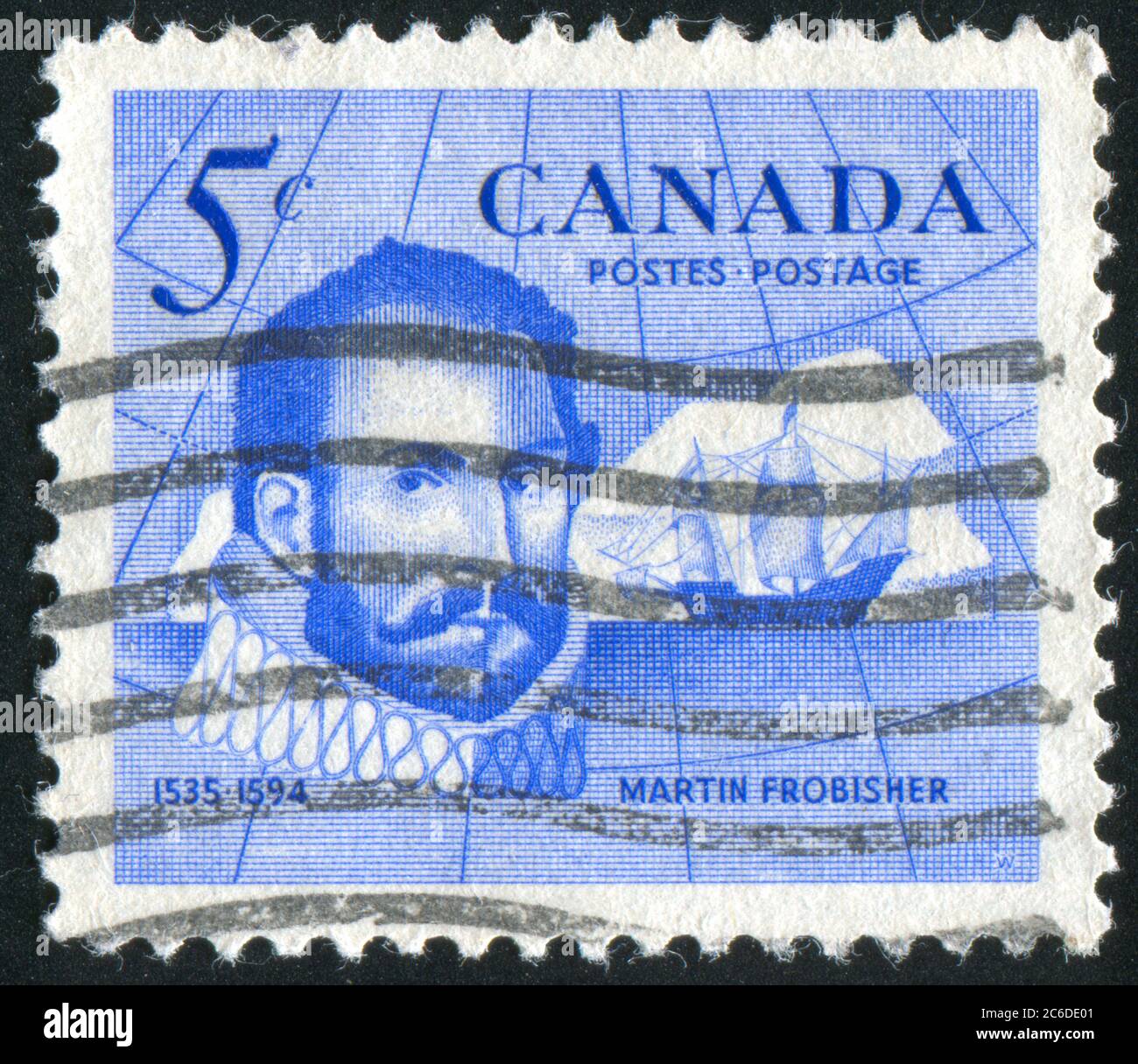 CANADA - CIRCA 1963: stamp printed by Canada, shows Sir Martin ...