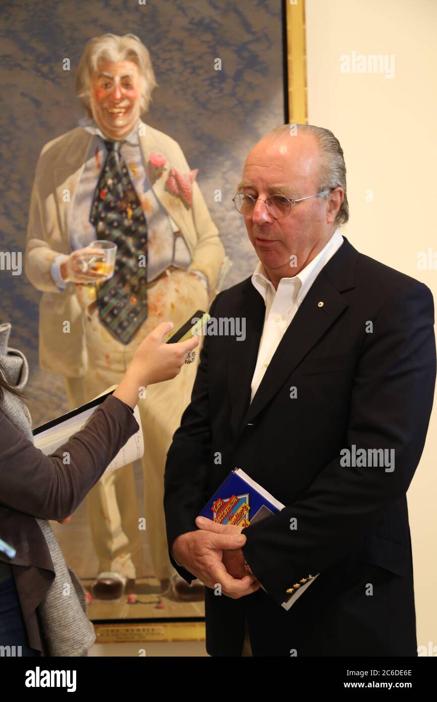 The 2014 Packing Room Prize winner Tim Storrier is interviewed by the ...