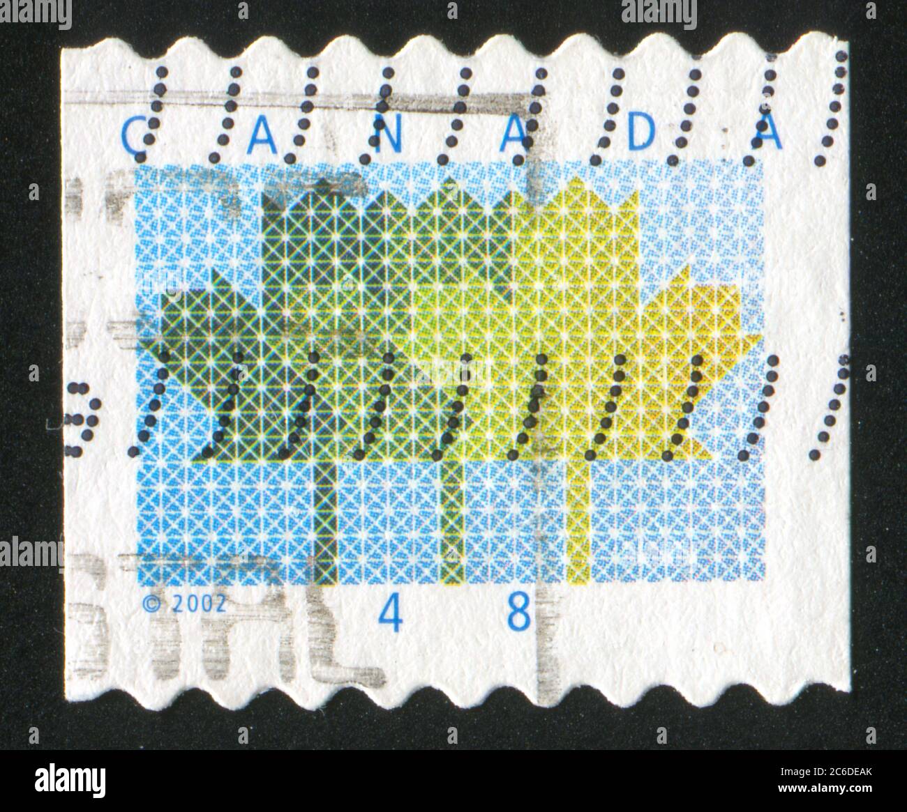 CANADA - CIRCA 2002: stamp printed by Canada, shows Maple Leaves, circa ...