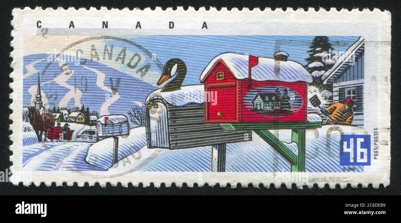 CANADA - CIRCA 2000: stamp printed by Canada, shows Decorated Rural ...