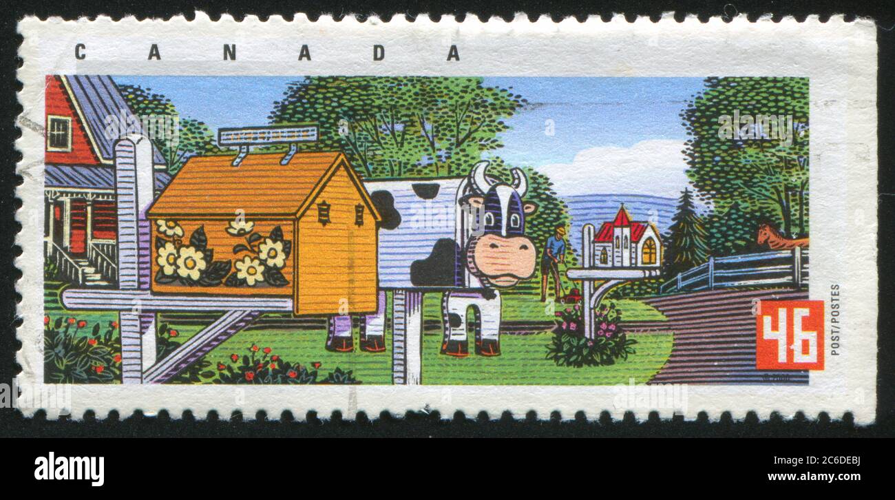 CANADA - CIRCA 2000: stamp printed by Canada, shows Decorated Rural ...